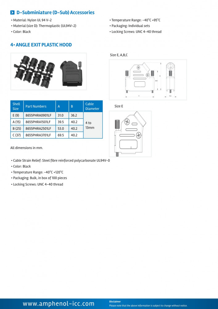 Amphenol D-Sub accessories documentation page 5