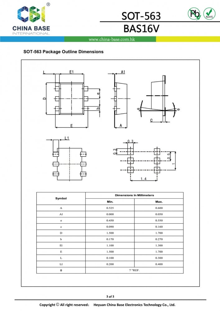 CBI BAS16V datasheet page 3