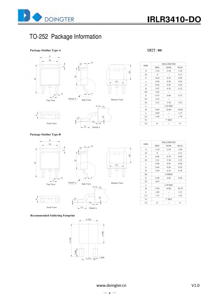 IRLR3410-DO datasheet page 4