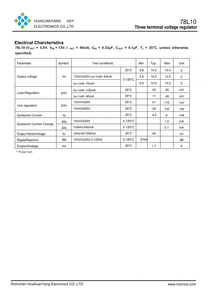 78L10 datasheet page 2