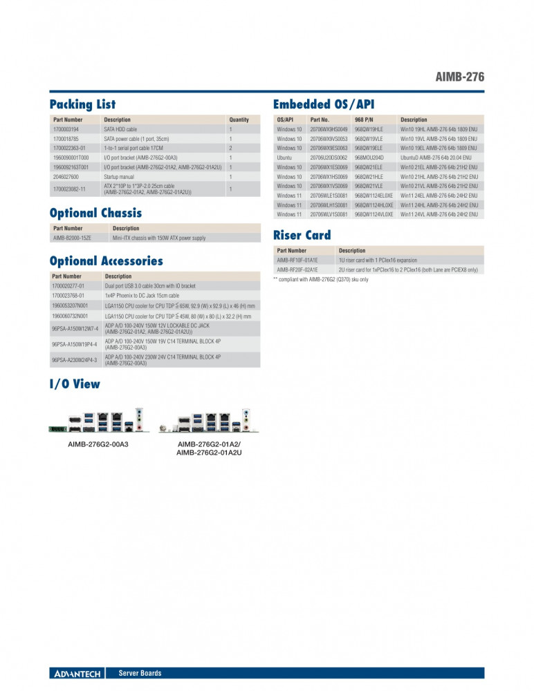 AIMB-276 product document page 3
