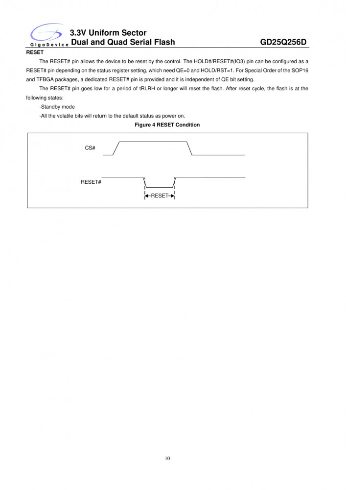 GD25Q256D datasheet page 10
