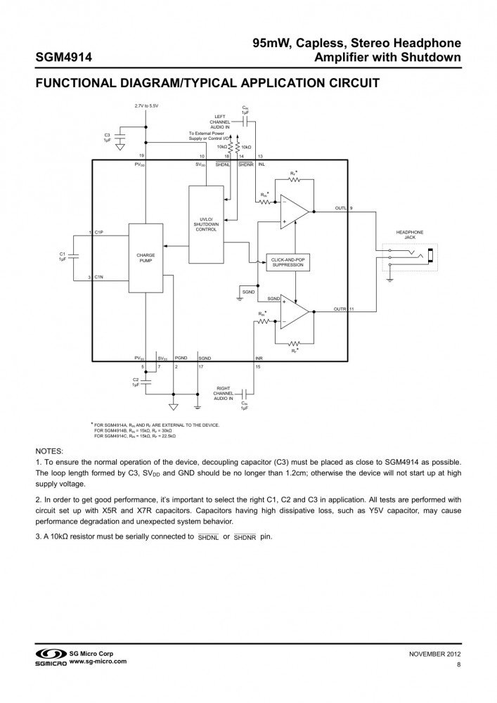 SGM4914 datasheet page 8