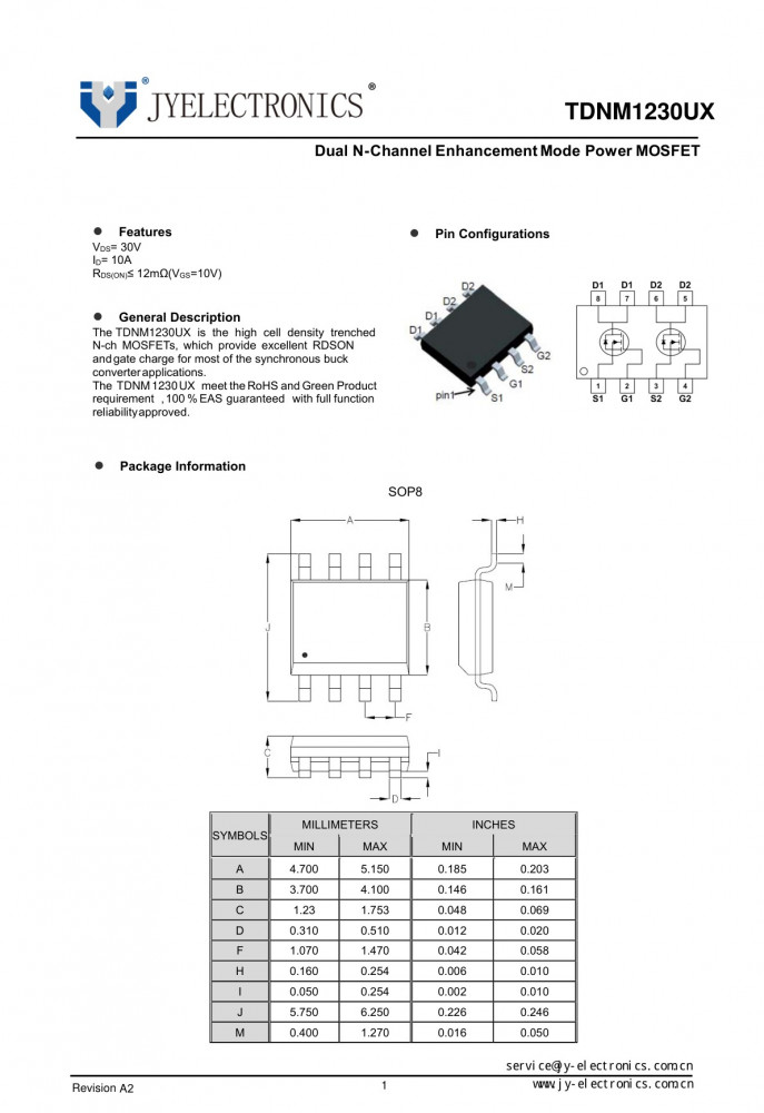 TDNM1230UX datasheet page 1