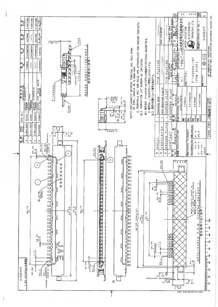 JAE FI-X series document page 4