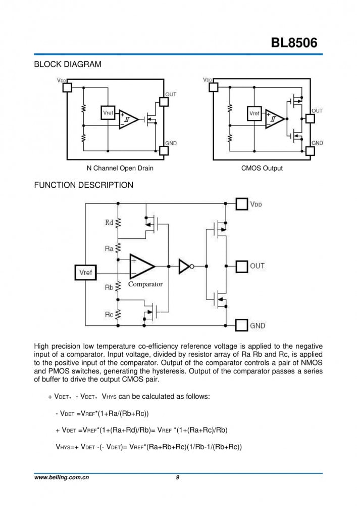 BL8506 datasheet page 9