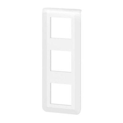 Mosaic - Plate 3x2 modules vertical mounting white - Glossy white thermoplastic RAL9003 - Snap-on flush-mounted cover frame for sale