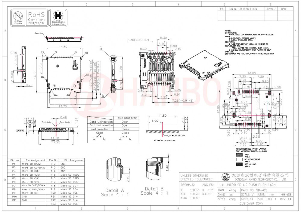 Hanbo Electronic SD-420 technical document preview