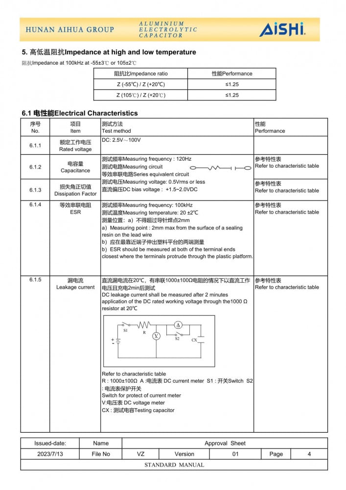 AISHI VZ specification page 4