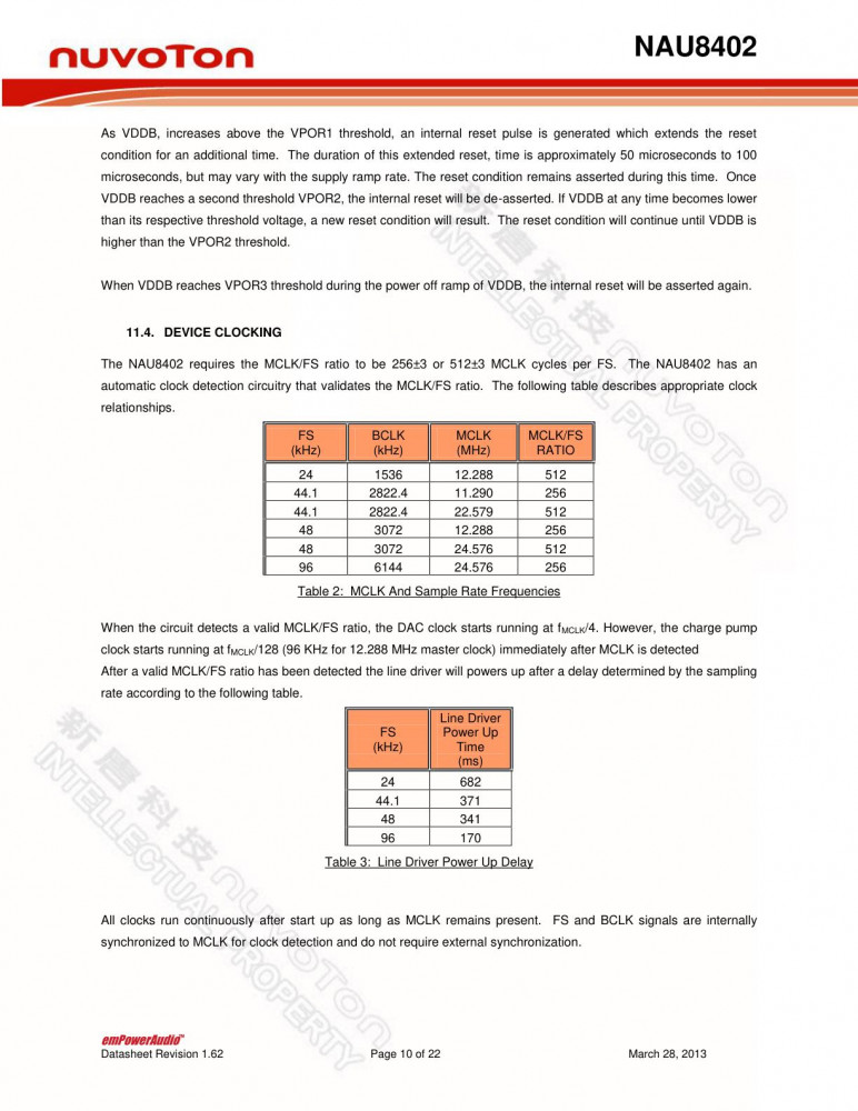 NAU8402 datasheet page 10