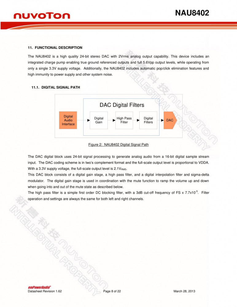 NAU8402 datasheet page 8
