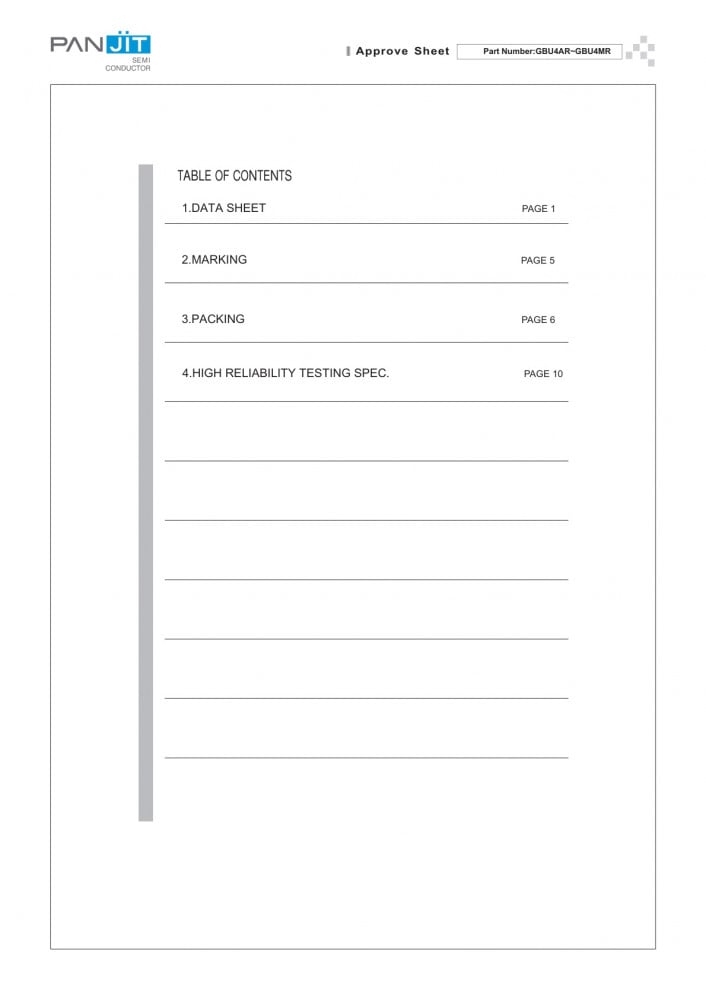 PANJIT GBU4JR approval sheet page 2