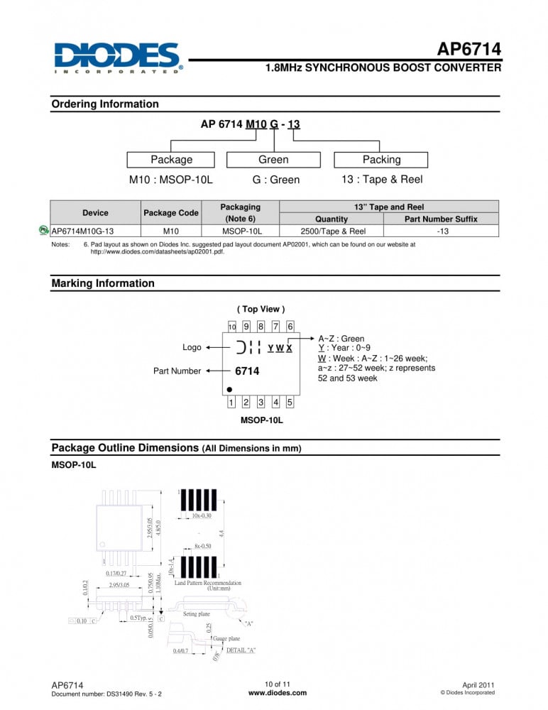 AP6714 datasheet page 10