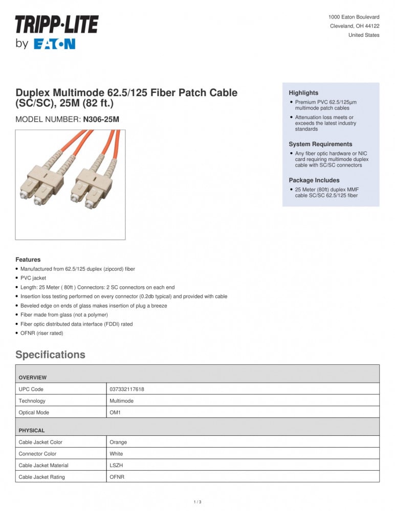 N306-25M technical document page 1