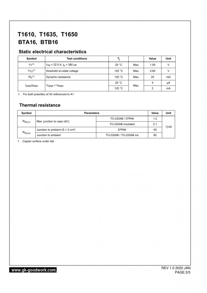 BTA16-800CW datasheet page 3