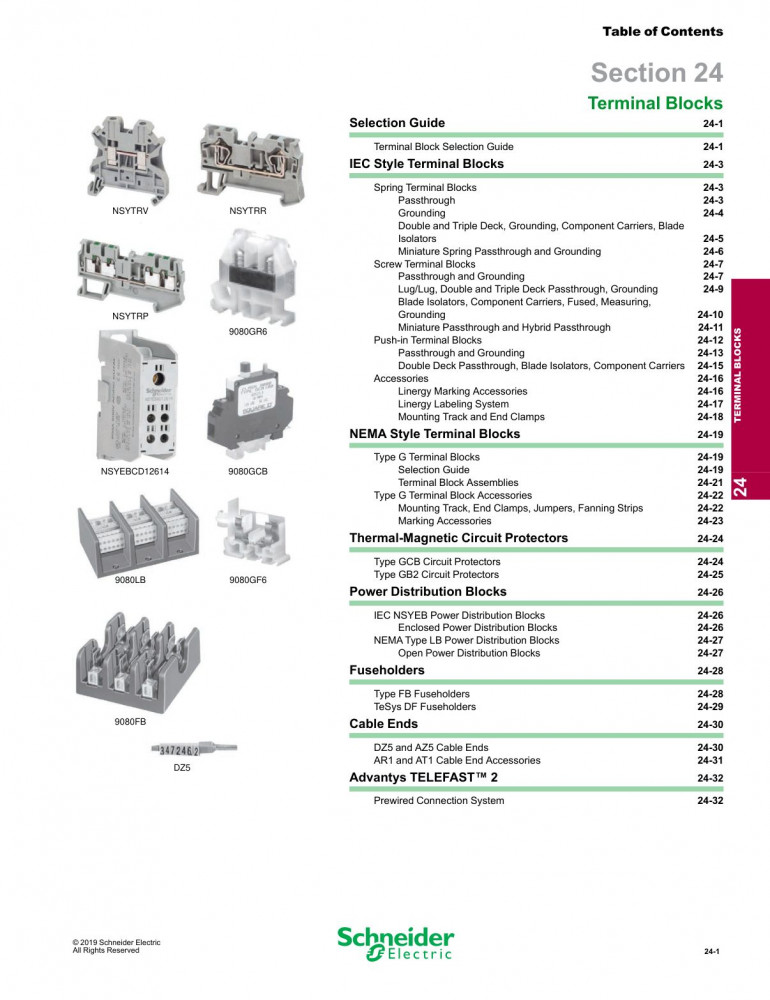 Schneider catalog page 1