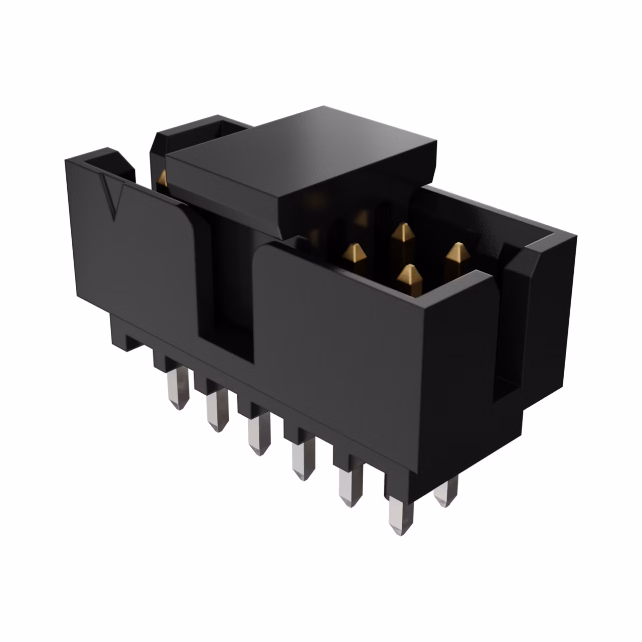 2.00mm Pitch, Milli-Grid PCB Header, Dual Row, Vertical, Through Hole, Shrouded, 12 Circuits, 0.76µm Gold (Au) Plating, 2.50mm Tail Length, Dual Side Slots, Center Polarization, with Cap and Peg, Tape and Reel for sale
