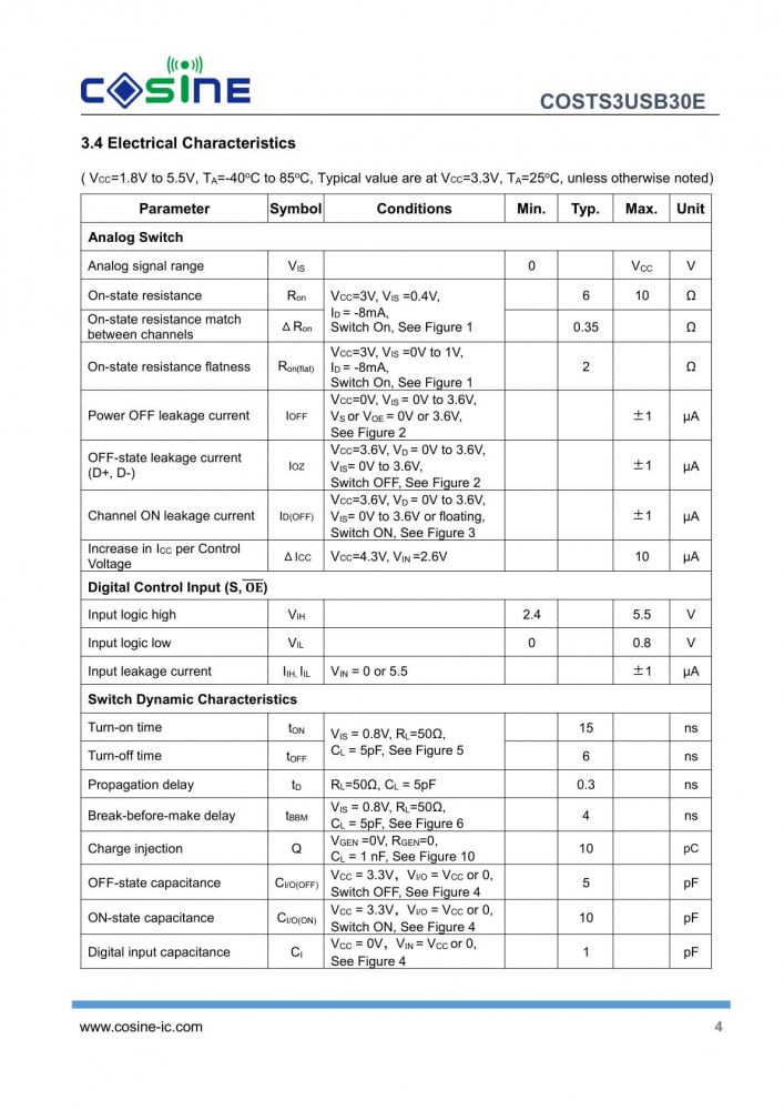 COSTS3USB30E datasheet page 4