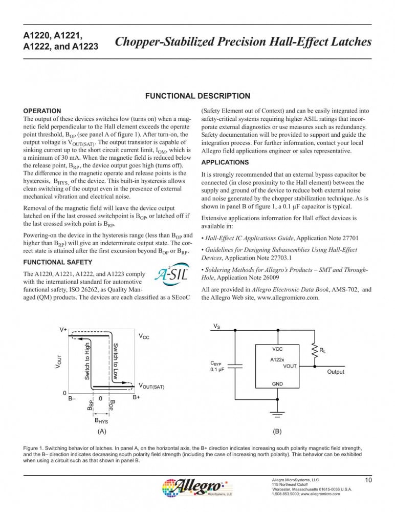 A1220 series datasheet page 10