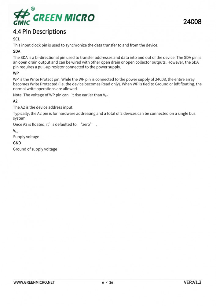 AT24C08 datasheet page 6