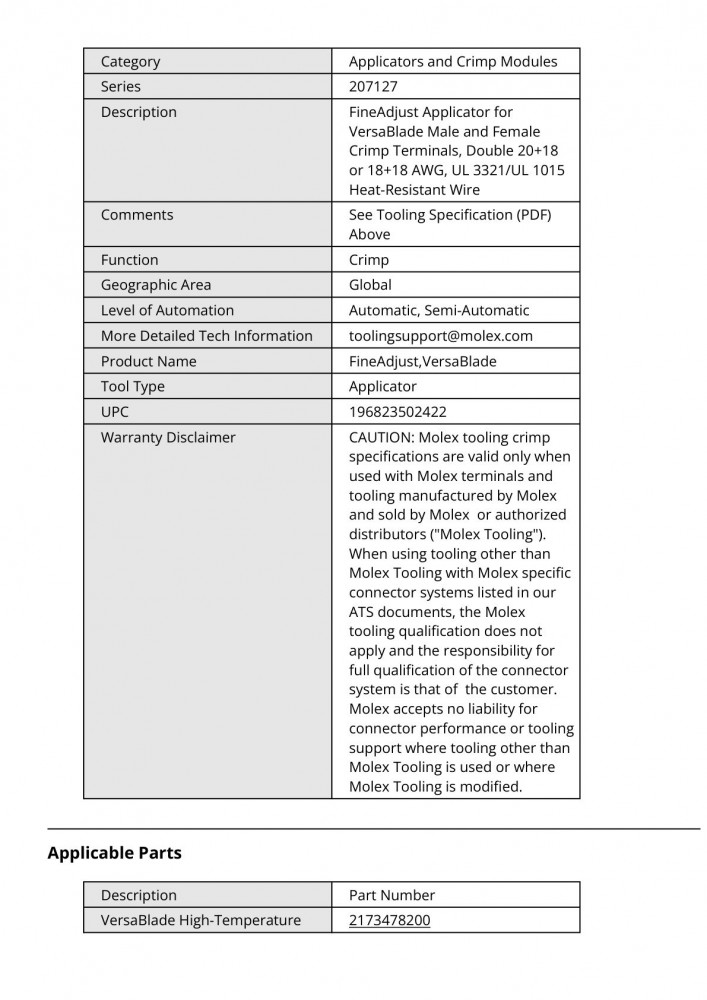 Technical document page 2 for Molex 2037025500