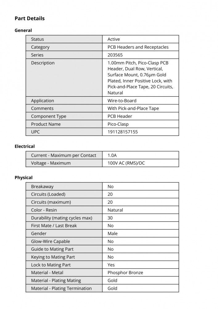 MOLEX 2035652017 technical document image 2