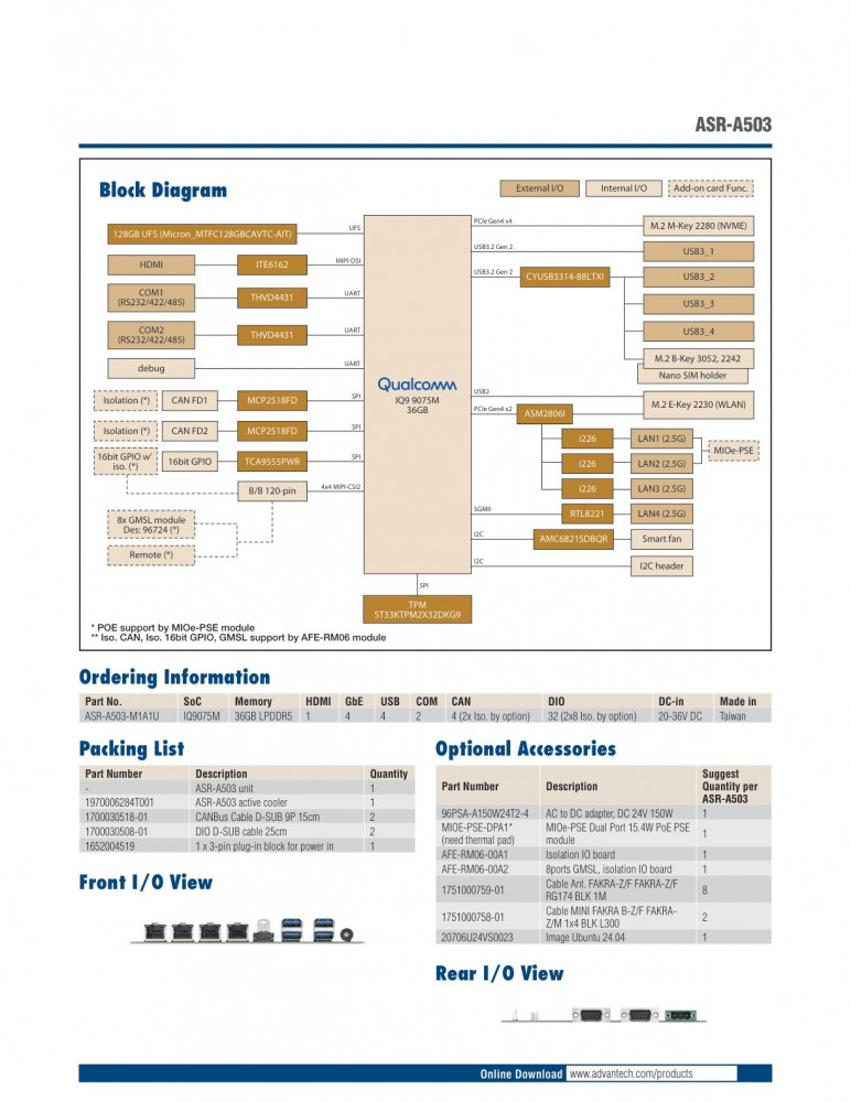 ASR-A503 technical document page 2