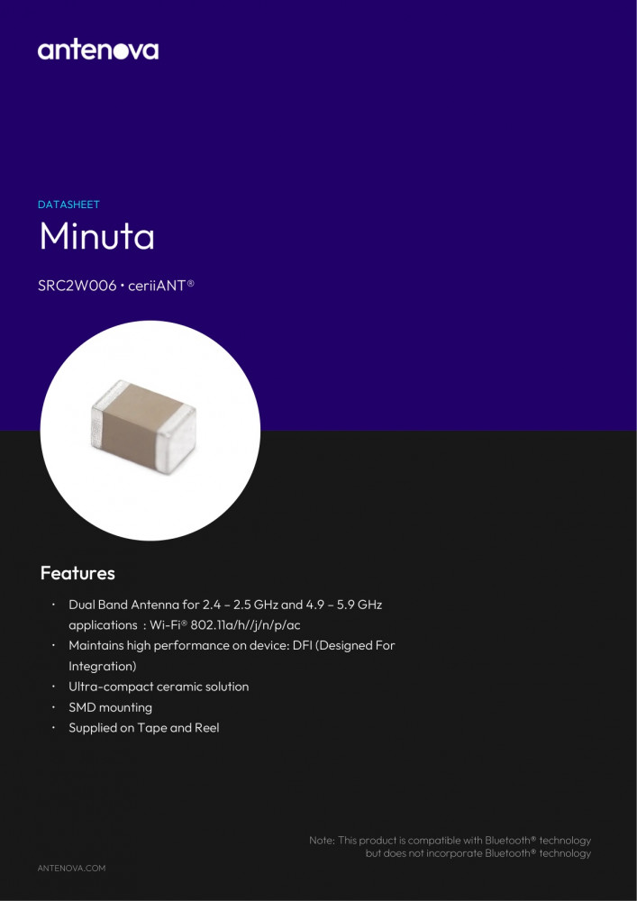 Minuta datasheet page 1