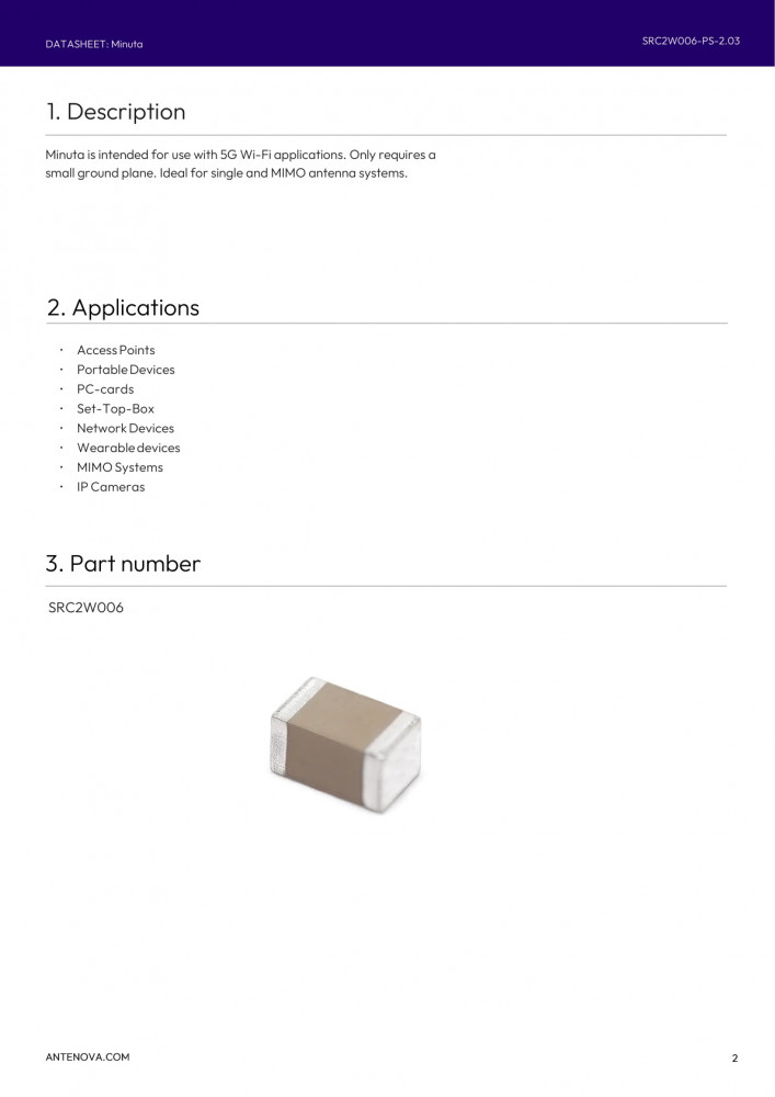 Minuta datasheet page 2