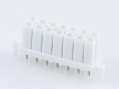 Mini-Fit Plus PCB Receptacle, 4.20mm Pitch, Dual Row, Vertical, Blind Mating, 24 Circuits, with Snap-in Plastic Peg PCB Lock, PA Polyamide Nylon 6/6, UL 94V-0, Select Gold (Au) Over Nickel (Ni) Plating