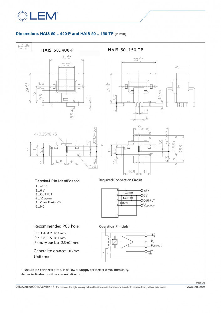 HAIS100-P datasheet page 3