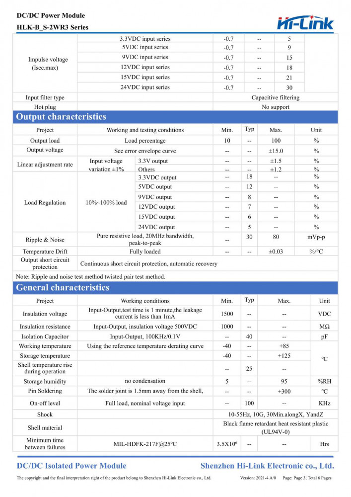 B0512S-2WR3 datasheet page 3