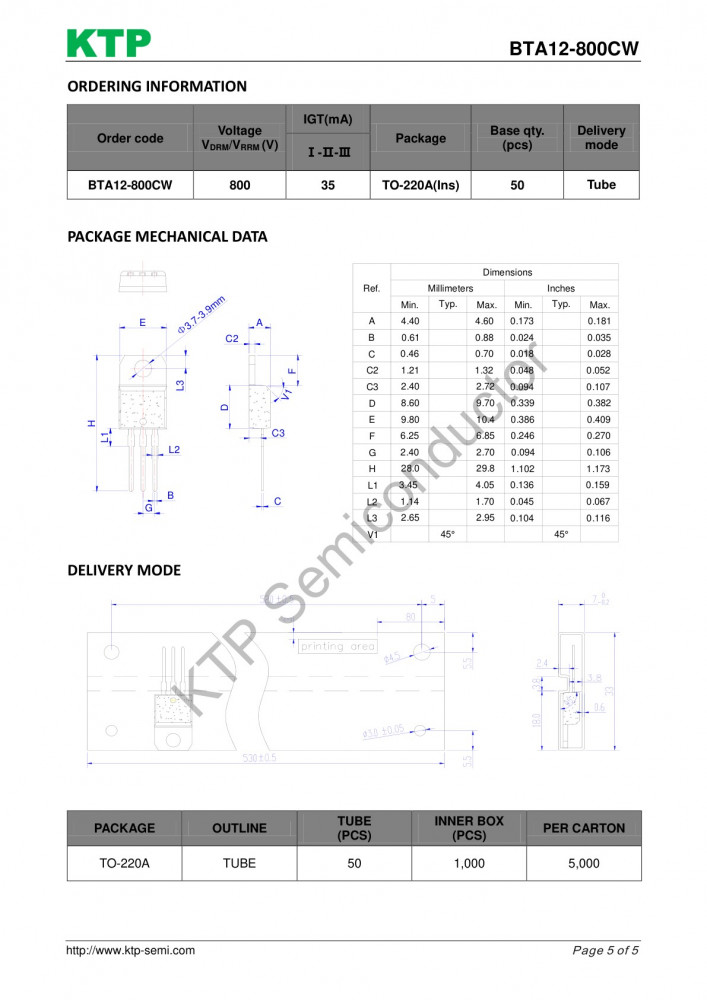 BTA12-800CW datasheet page 5
