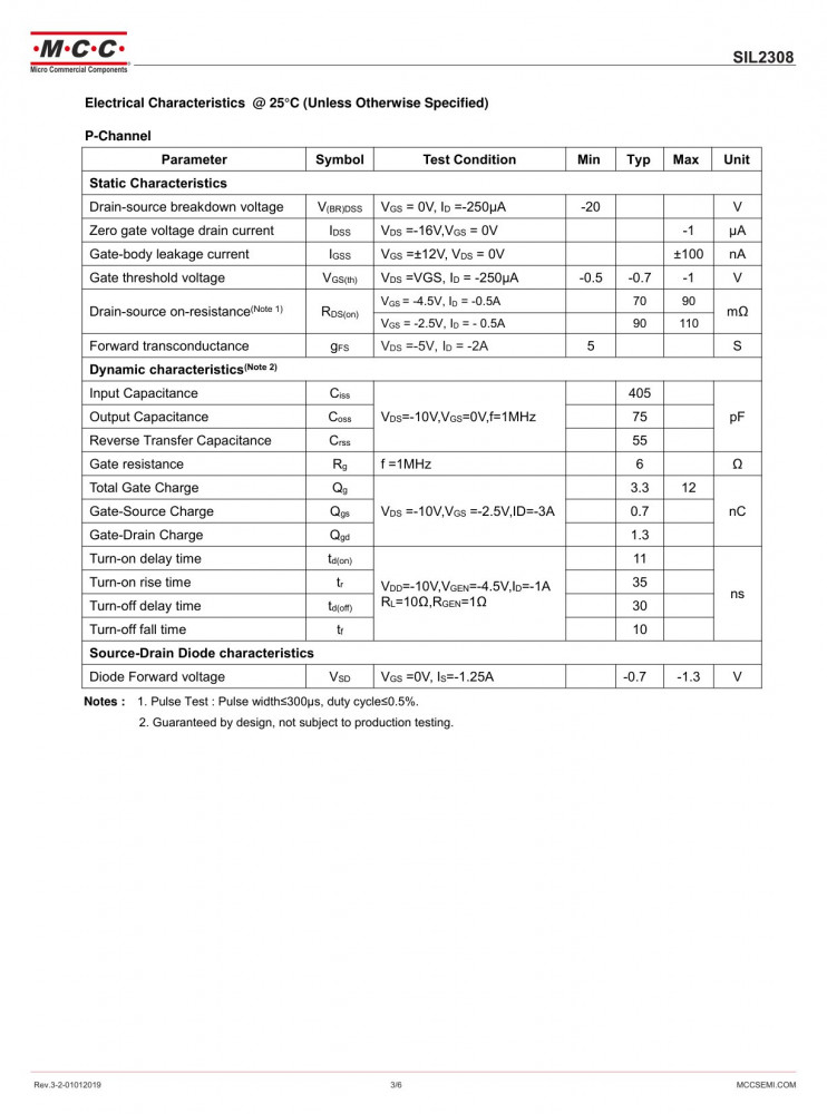 SIL2308-TP datasheet page 3