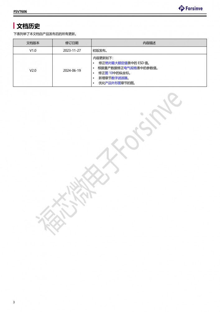 FSV7606 datasheet page 3