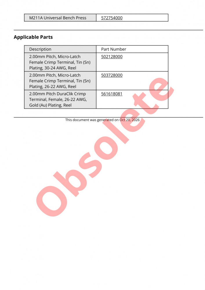 Tooling document reference image 3 for MOLEX 571753000