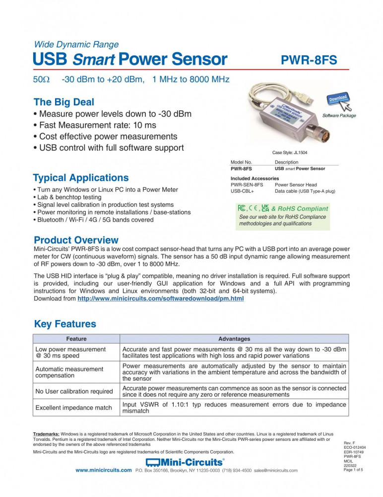 PWR-8FS technical document page 1