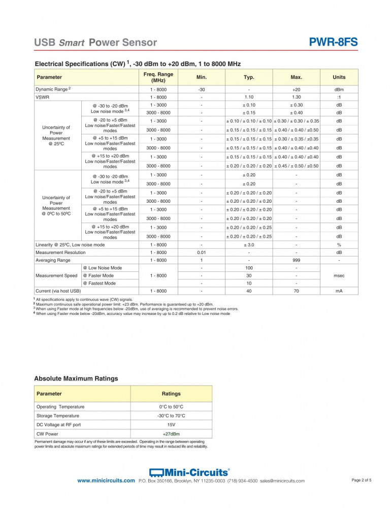 PWR-8FS technical document page 2