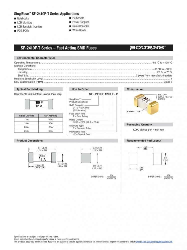SF-2410F-T datasheet page 2