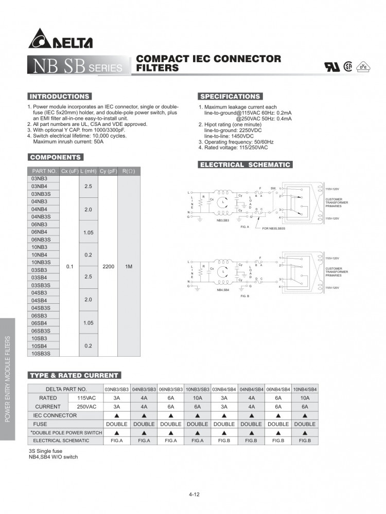 DELTA 03NB3S technical document page 1
