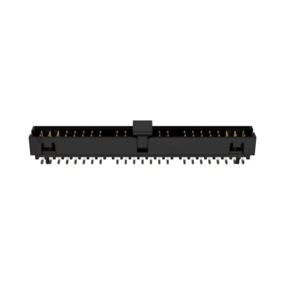2.00mm Pitch, Milli-Grid PCB Header, Dual Row, Vertical, Surface Mount, Shrouded, 50 Circuits, Circuits 17, 18, 33 and 34 Voided, 0.05µm Gold (Au) Plating, Dual Side Slots, Dual Friction Locks, Center Polarization, with Pegs, with Cap, Tube for sale