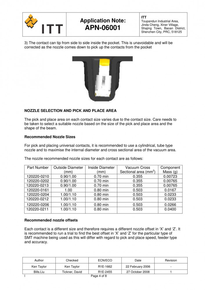 Universal Contact application note, page 4