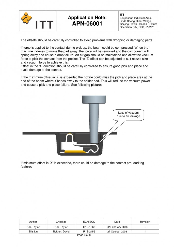 Universal Contact application note, page 6