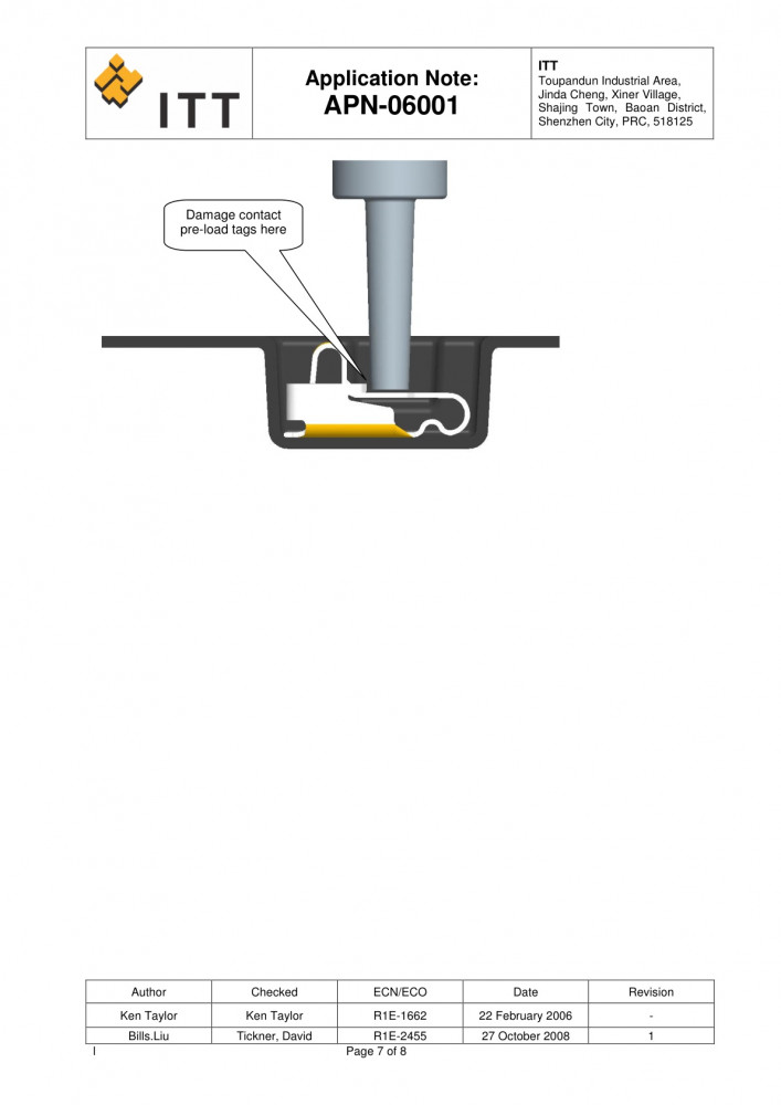 Universal Contact application note, page 7
