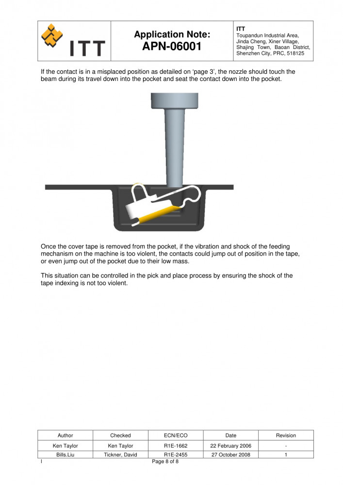 Universal Contact application note, page 8