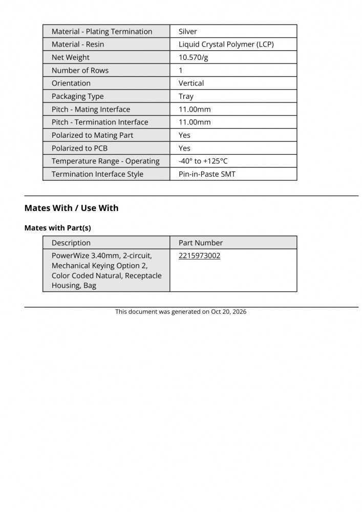 MOLEX 2218883322 technical document page 3