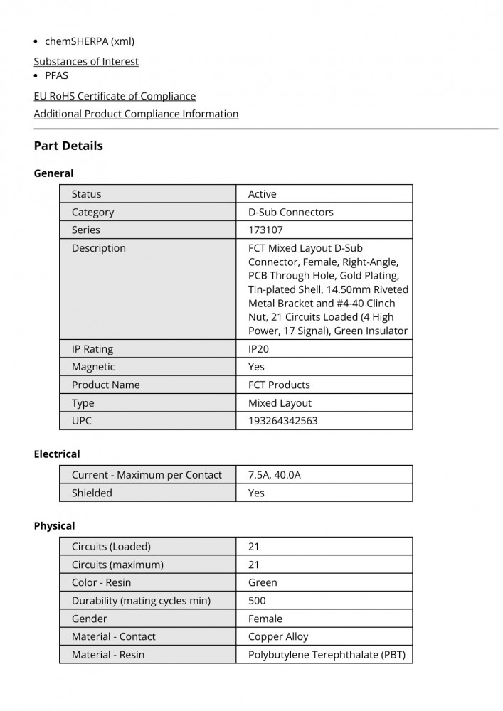 MOLEX 1731071852 technical document page 2