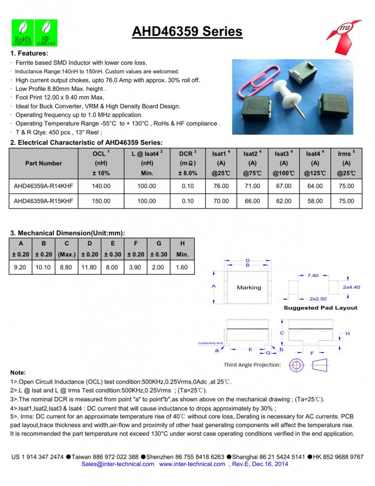 AHD46359 technical document page 1