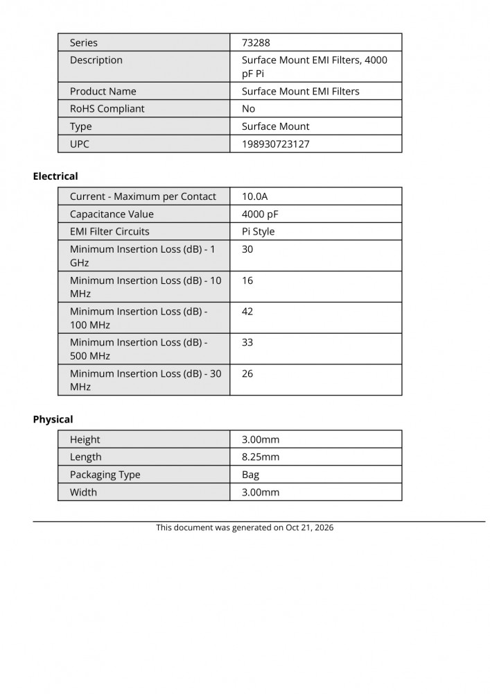 Technical document page 2 for Molex 732880130