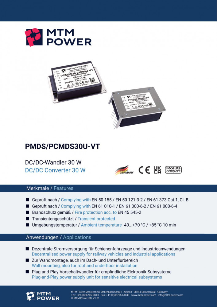MTM Power datasheet page 1